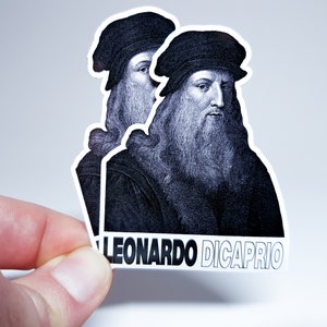 Meme Sticker “leonardo Da Vinci - Dicaprio” - Funny Actor Sticker for ...