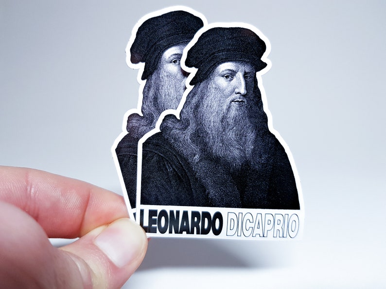 Meme Sticker “leonardo Da Vinci - Dicaprio” - Funny Actor Sticker for ...
