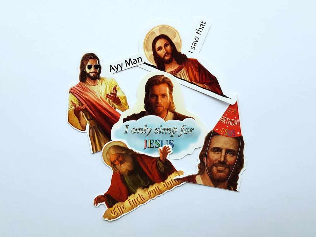 The Ultimative Divine Jesus Meme Sticker Set - Holier Than Ever - Etsy