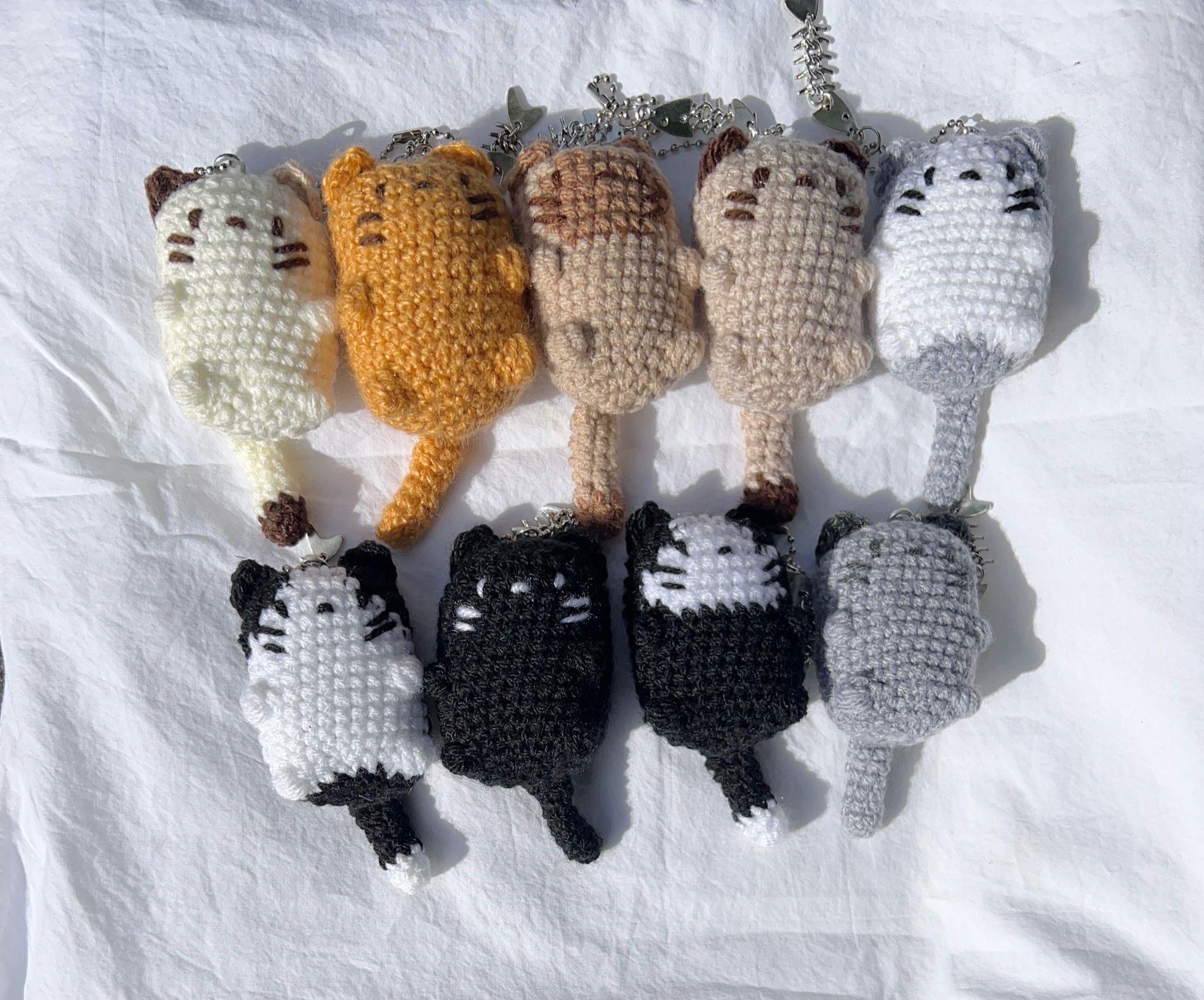 CUSTOM Cat Keychain Personalized Own Kitten Matching Gifts Crochet ...