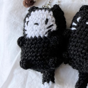 Cat Keychain Kitten Matching Gifts Crochet Handmade Kawaii Plush Toy ...