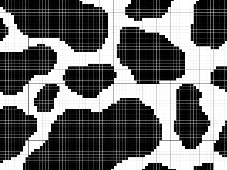Cow Print Crochet Pattern | C2C Graph, Tapestry Afghan (PDF Pattern) - Etsy
