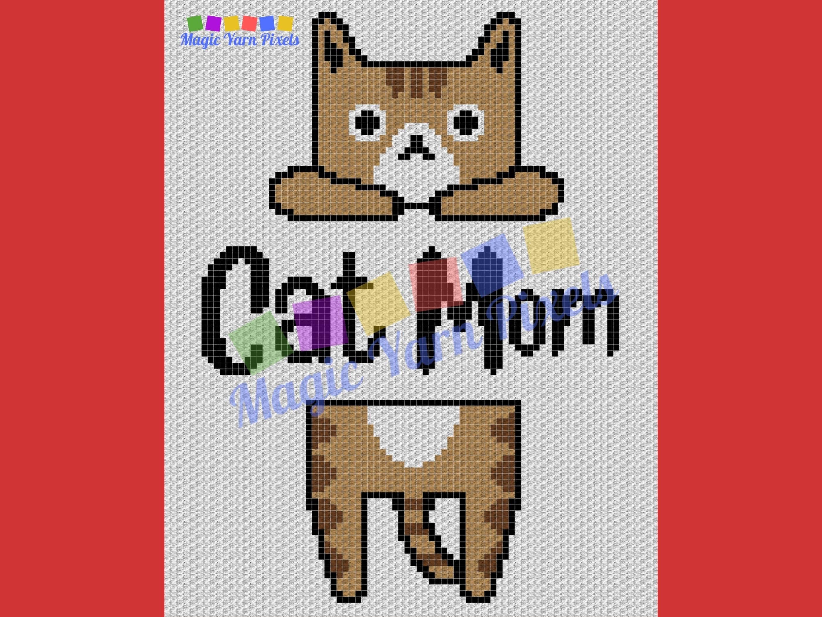 Cat Mom Graphgan Crochet Pattern - Kitty C2C Blanket (PDF Pattern) - Etsy