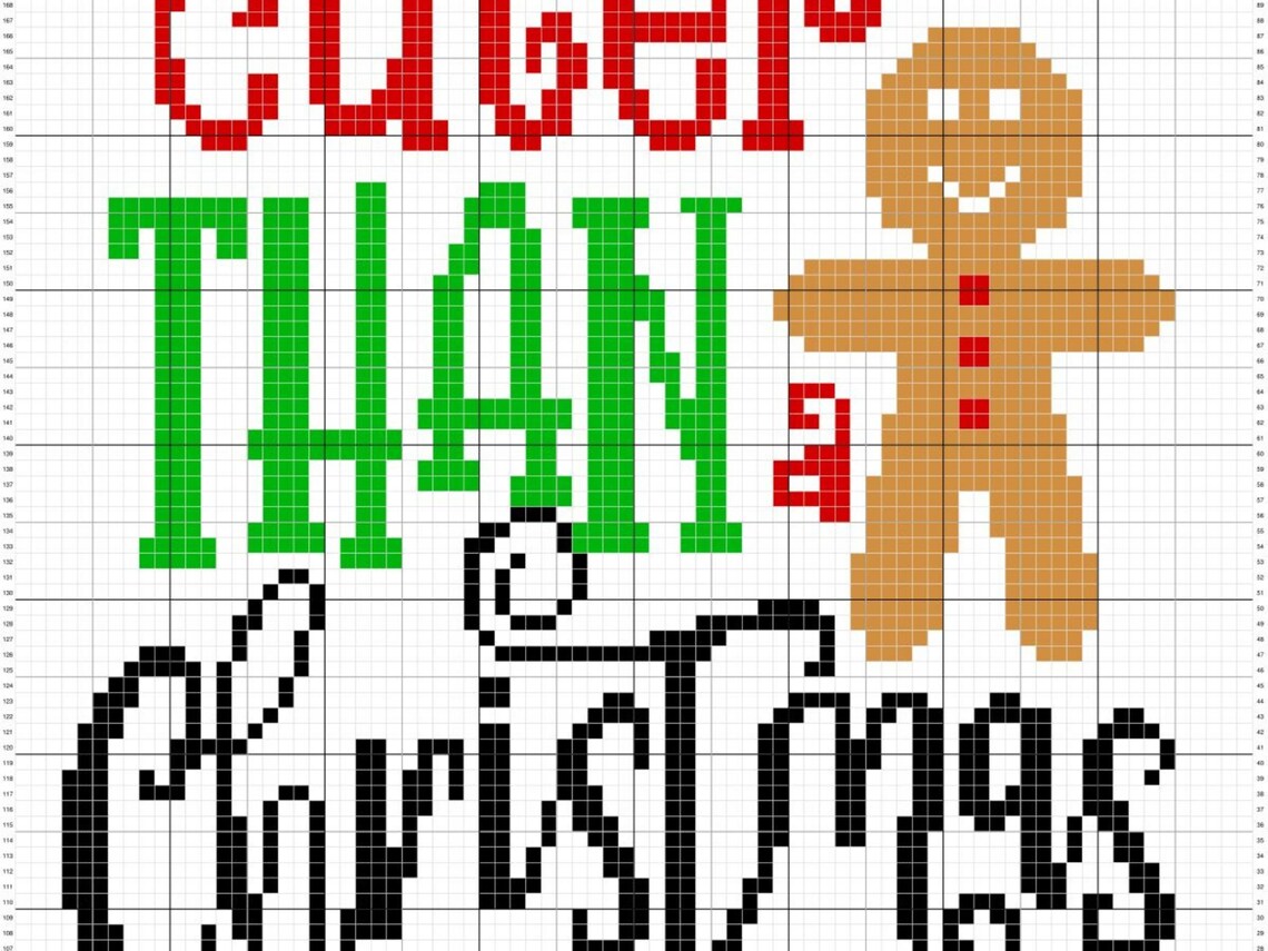 Cuter Than A Christmas Cookie Graph Written Pattern for C2C - Etsy