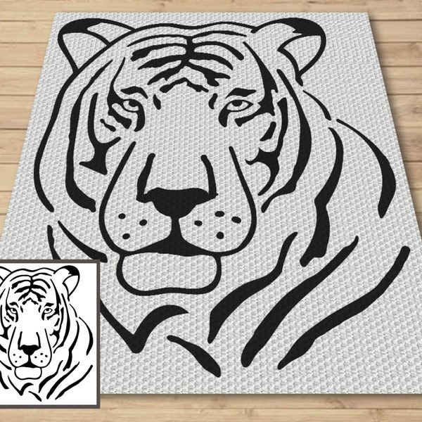 Crochet Tapestry Pattern Tiger - Etsy