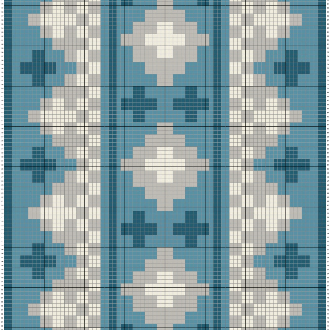 Folk Art Blanket Crochet Pattern | Geometric Afghan Graph (PDF Pattern ...