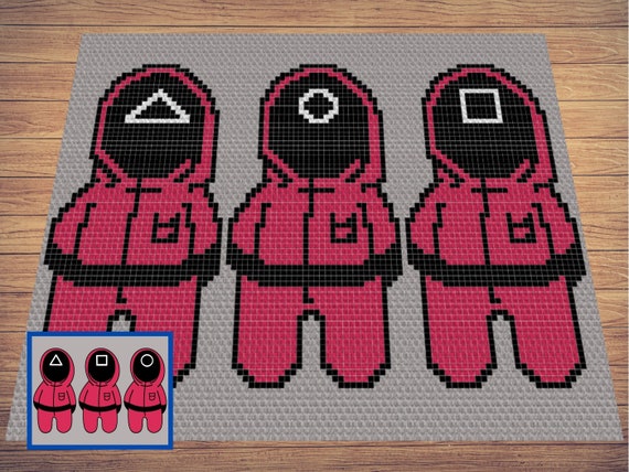 Red Minions Graph & Pattern C2C and Tapestry Crochet Pink - Etsy