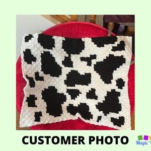 Cow Print Crochet Pattern | C2C Graph, Tapestry Afghan (PDF Pattern) - Etsy