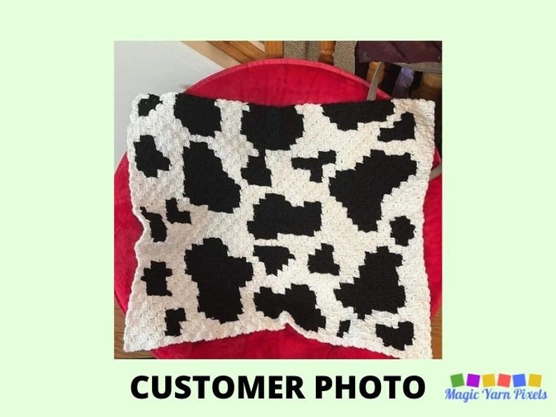 Cow Print Crochet Pattern | C2C Graph, Tapestry Afghan (PDF Pattern) - Etsy