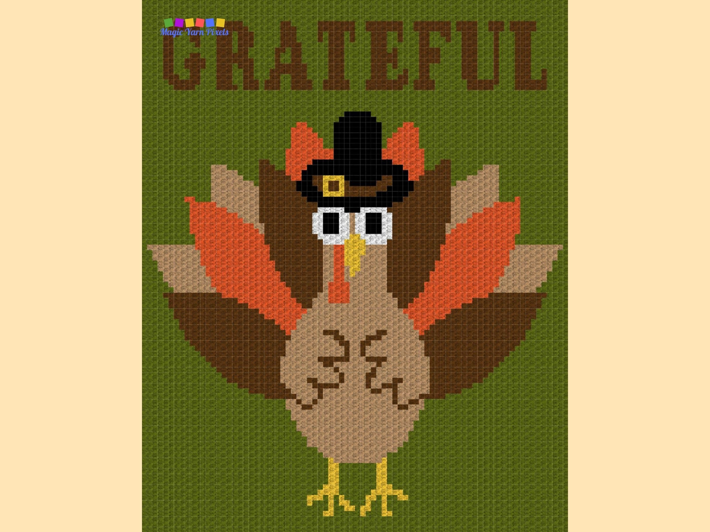 Thanksgiving Turkey Graph Written Pattern for C2C & Tapestry - Etsy UK