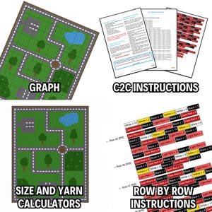 Toy Car Road Play Mat Graph and Pattern C2C & Tapestry Crochet - C2C ...