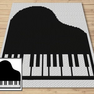 Musical Piano Graph and Pattern C2C & Tapestry Crochet - C2C Piano ...