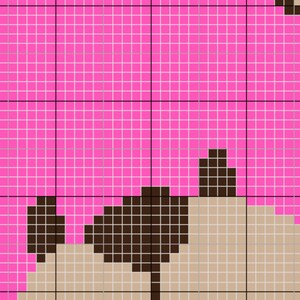 Peek-a-boo Teddy Bear Graph Written Pattern for C2C & Tapestry Crochet ...