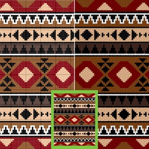 Aztec Tribal Pattern Graph and Pattern C2C & Tapestry Crochet - C2C ...
