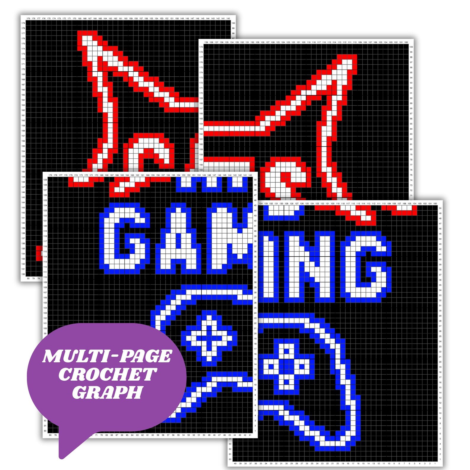 Cats and Gaming Crochet Blanket W/ Written Pattern + Graph C2C ...