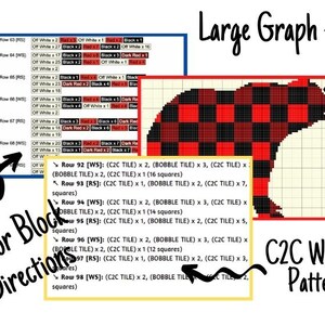 Buffalo Plaid Bear Silhouette Graph + Written Pattern for C2C ...