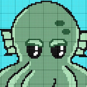 Octopus Kraken Graph Written Pattern for C2C & Tapestry Crochet Kraken ...