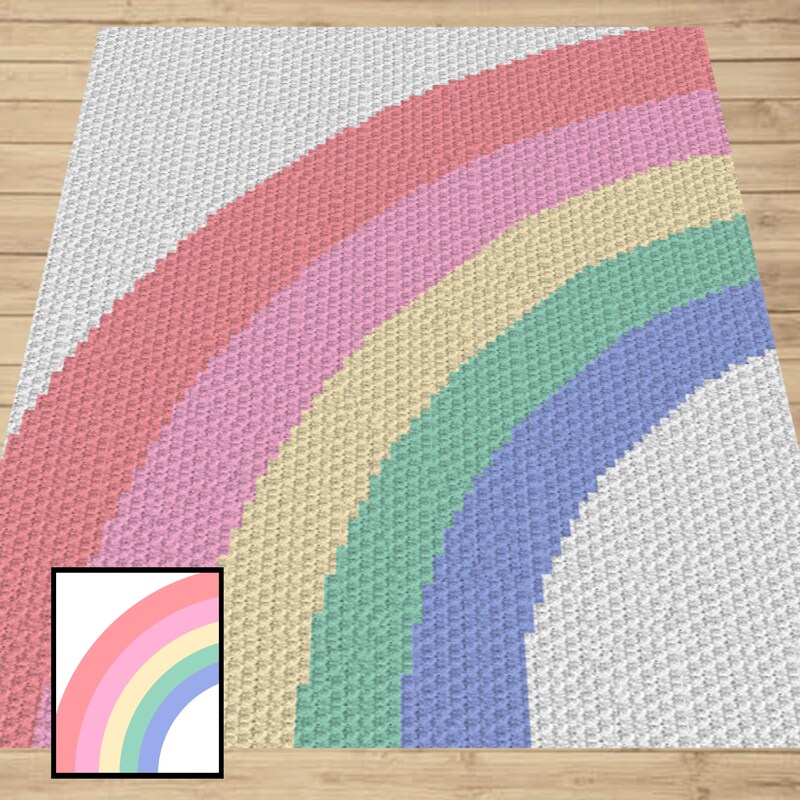 Rainbow Pastel Tapestry - Etsy
