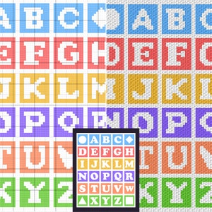 Baby Alphabet Mosaic Graph and Pattern C2C & Tapestry Crochet - C2C ...