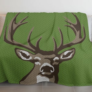 Whitetail Deer Graph Written Pattern for C2C & Tapestry Crochet Deer ...