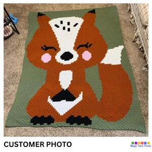 Woodland Baby Fox Graph & Pattern C2C and Tapestry Crochet - Forest ...