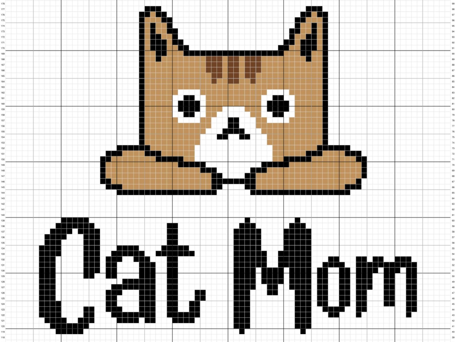 Cat Mom Graphgan Crochet Pattern - Kitty C2C Blanket (PDF Pattern) - Etsy