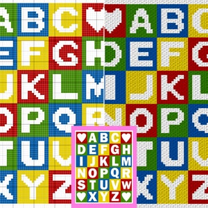 Alphabet Blocks Graph and Pattern C2C & Tapestry Crochet - C2C Crochet ...