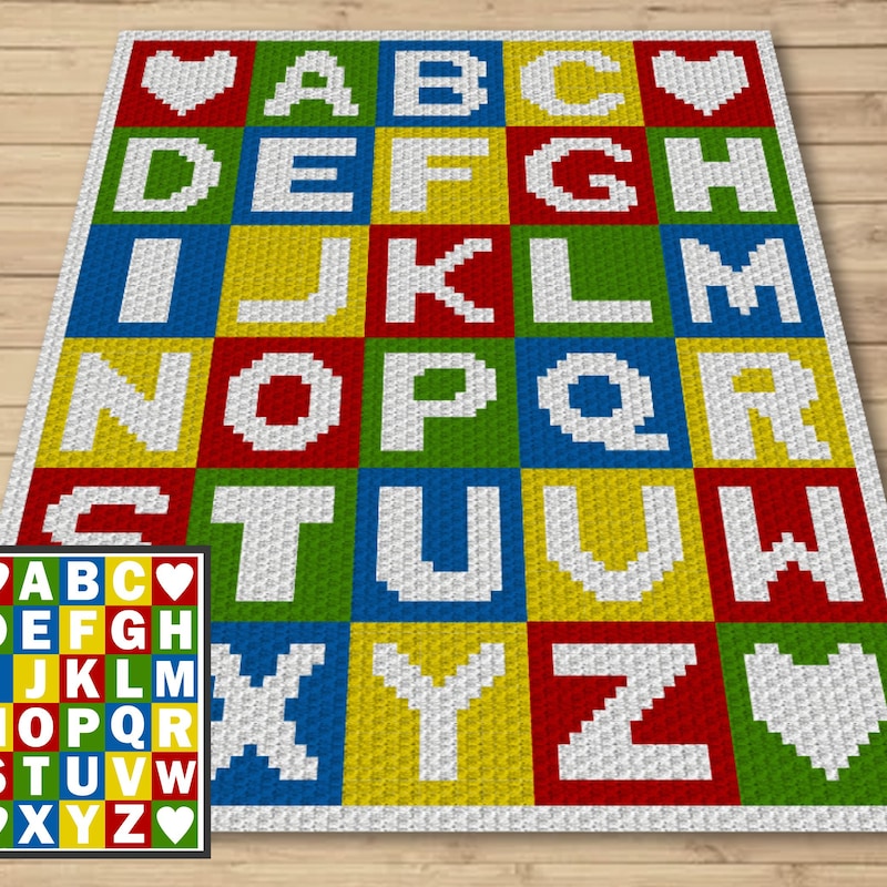 Crochet Alphabet Pattern - Etsy