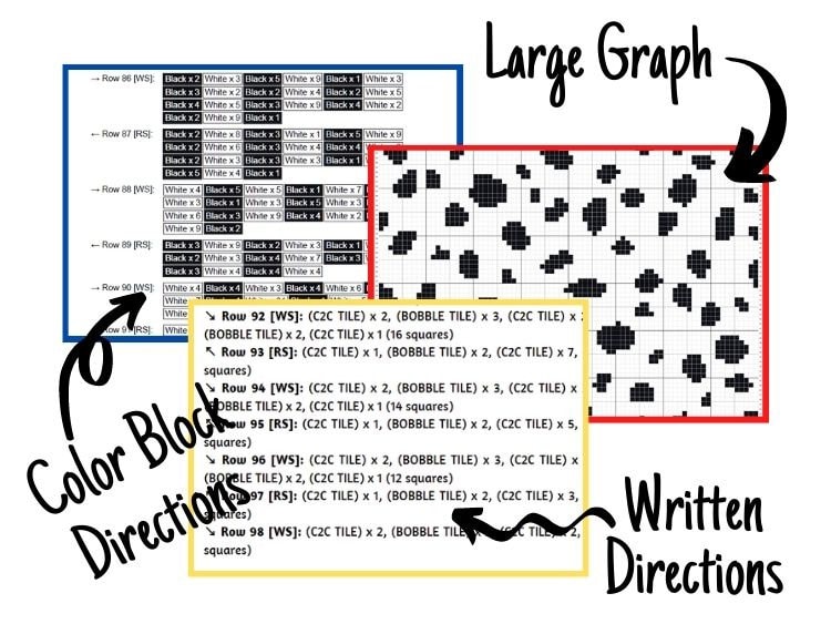 Dalmatian Print Graph Written Pattern for C2C & Tapestry - Etsy
