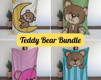 Teddy Bear C2C Crochet Pattern - Etsy