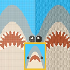 Baby Shark Head Graph and Pattern C2C & Tapestry Crochet - Sea Fish ...