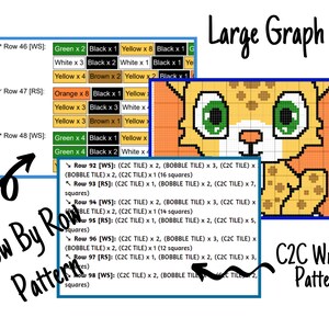Cute Baby Leopard Graph and Pattern C2C & Tapestry Crochet - Baby ...