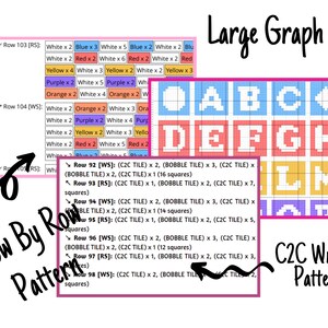 Baby Alphabet Mosaic Graph and Pattern C2C & Tapestry Crochet - C2C ...