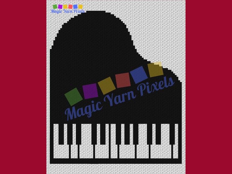 Musical Piano Graph and Pattern C2C & Tapestry Crochet C2C - Etsy