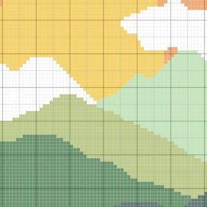 Mountain Landscape Graph and Pattern C2C & Tapestry Crochet - Boho ...