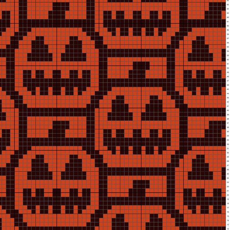 Halloween Pumpkin Crochet Pattern | C2C Graph, Tapestry (PDF) - Etsy