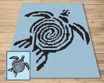 Tribal Turtle Crochet Pattern - C2C Graphgan, Tapestry (PDF Pattern) - Etsy