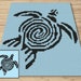 Tribal Turtle Silhouette Graph and Pattern C2C & Tapestry Crochet ...