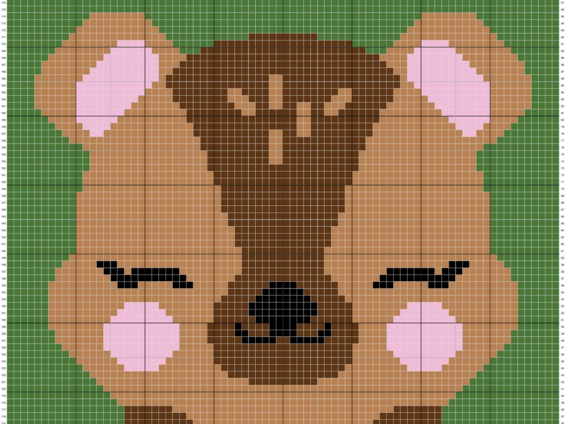 Cute Baby Bear Graph & Pattern C2C and Tapestry Crochet Bear | Etsy UK