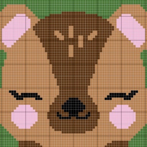Cute Baby Bear Graph & Pattern C2C and Tapestry Crochet - Bear Blanket ...