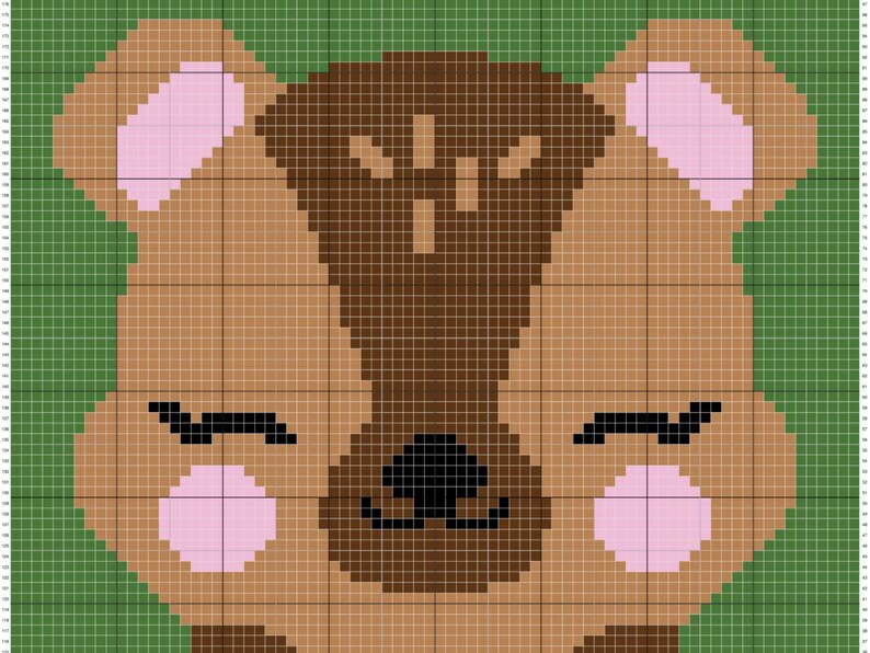 Cute Baby Bear Graph & Pattern C2C and Tapestry Crochet Bear - Etsy UK