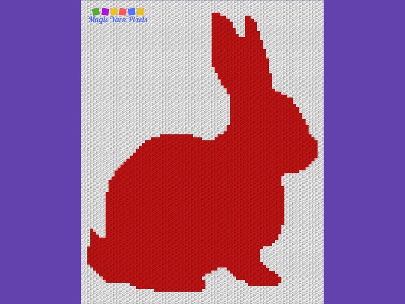 Zodiac Lucky Rabbit Silhouette Graph and Pattern C2C & Tapestry Crochet ...