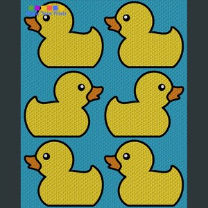 Rubber Ducks Crochet Afghan With C2C & Tapestry Written Pattern ...