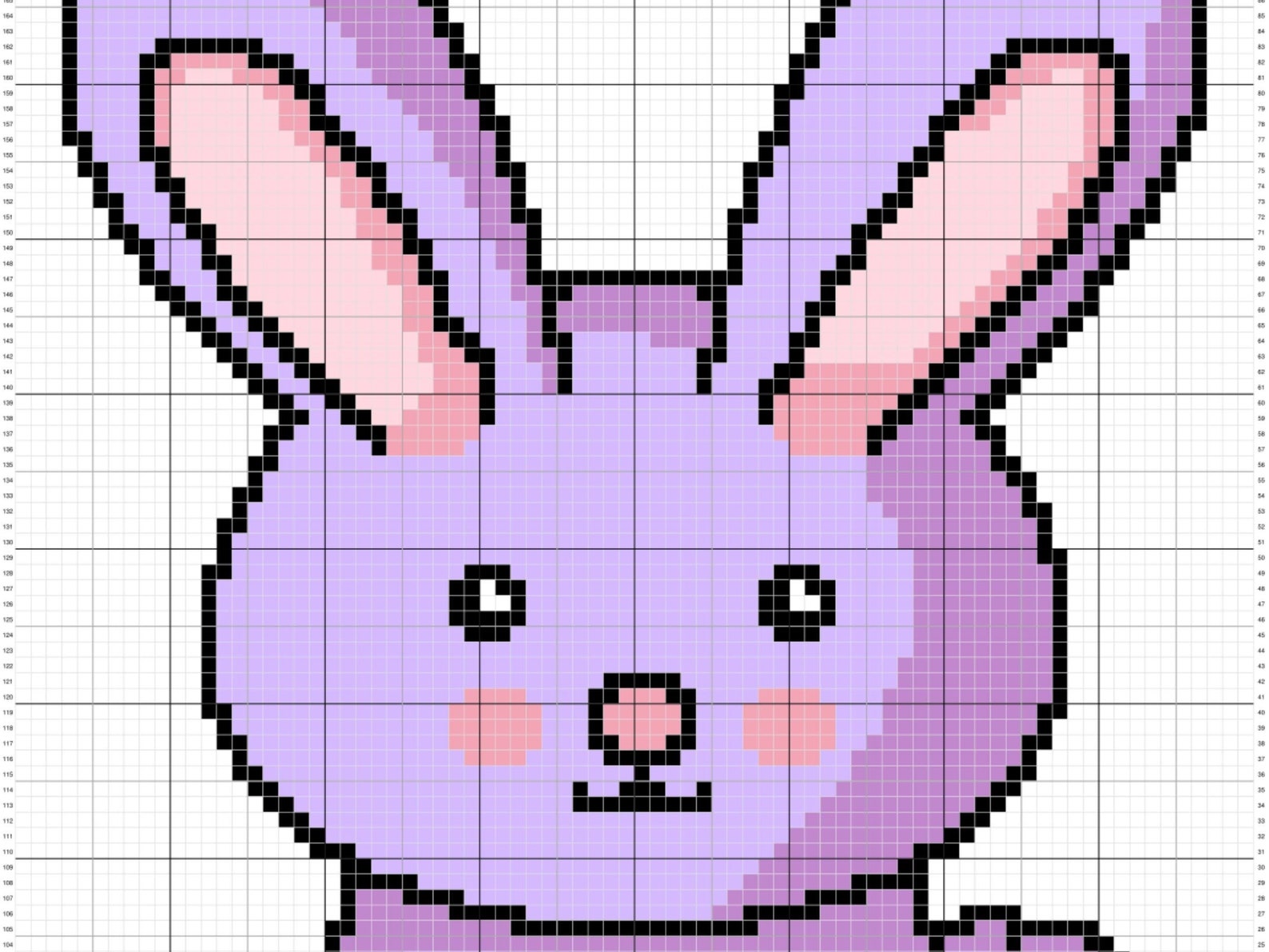 Cute Strawberry Bunny Graph and Pattern C2C & Tapestry Crochet | Etsy