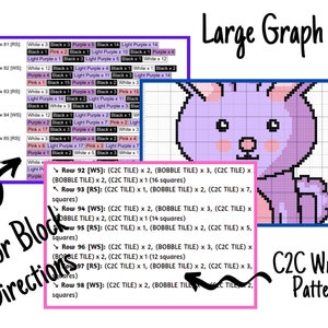Cute Strawberry Bunny Graph and Pattern C2C & Tapestry Crochet - Bunny ...