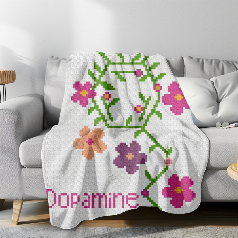 Dopamine Molecule Crochet Pattern - Floral Hormone Graph (PDF Pattern ...