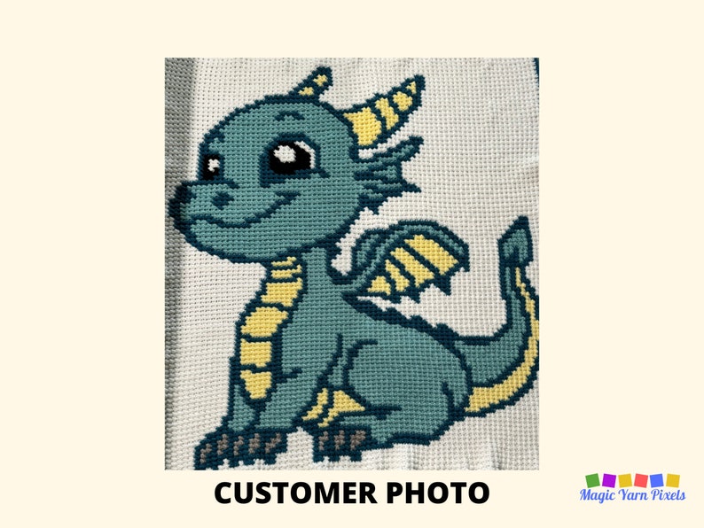 Crochet Baby Dragon Blanket Pattern – C2C & Tapestry (PDF Pattern) - Etsy