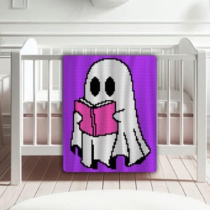 Ghost Reading Book Graph + Written Pattern for C2C & Tapestry Crochet ...