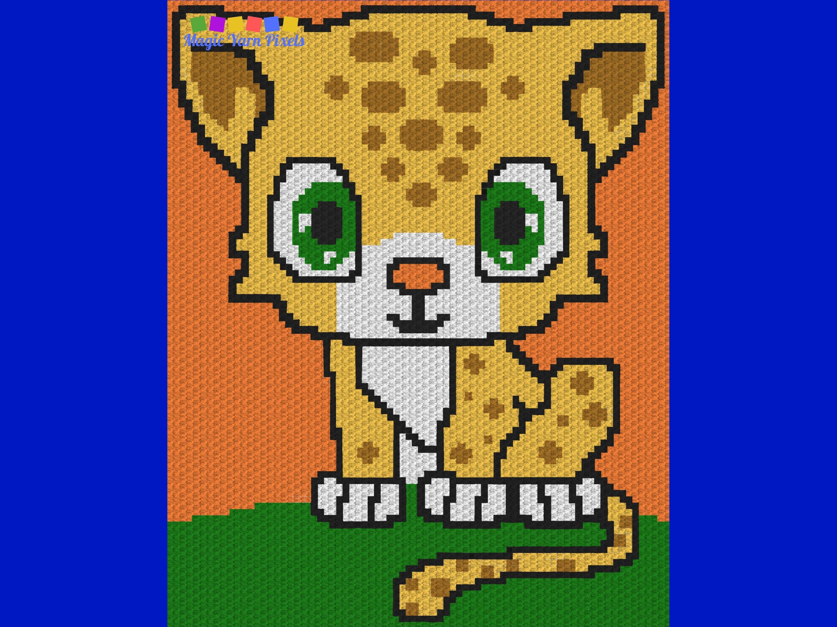 Cute Baby Leopard Graph and Pattern C2C & Tapestry Crochet - Etsy UK