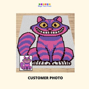 Smiling Cheshire Cat Written Pattern & Graph C2C + Tapestry Crochet ...